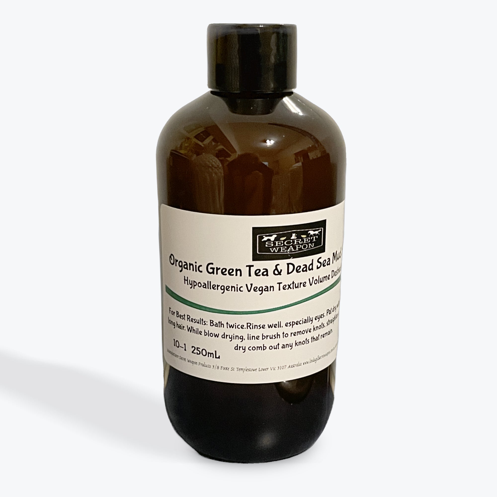 Secret Weapon Shampoo 250ml Green Tea and Dead Sea Mud | Urban Furdo ...